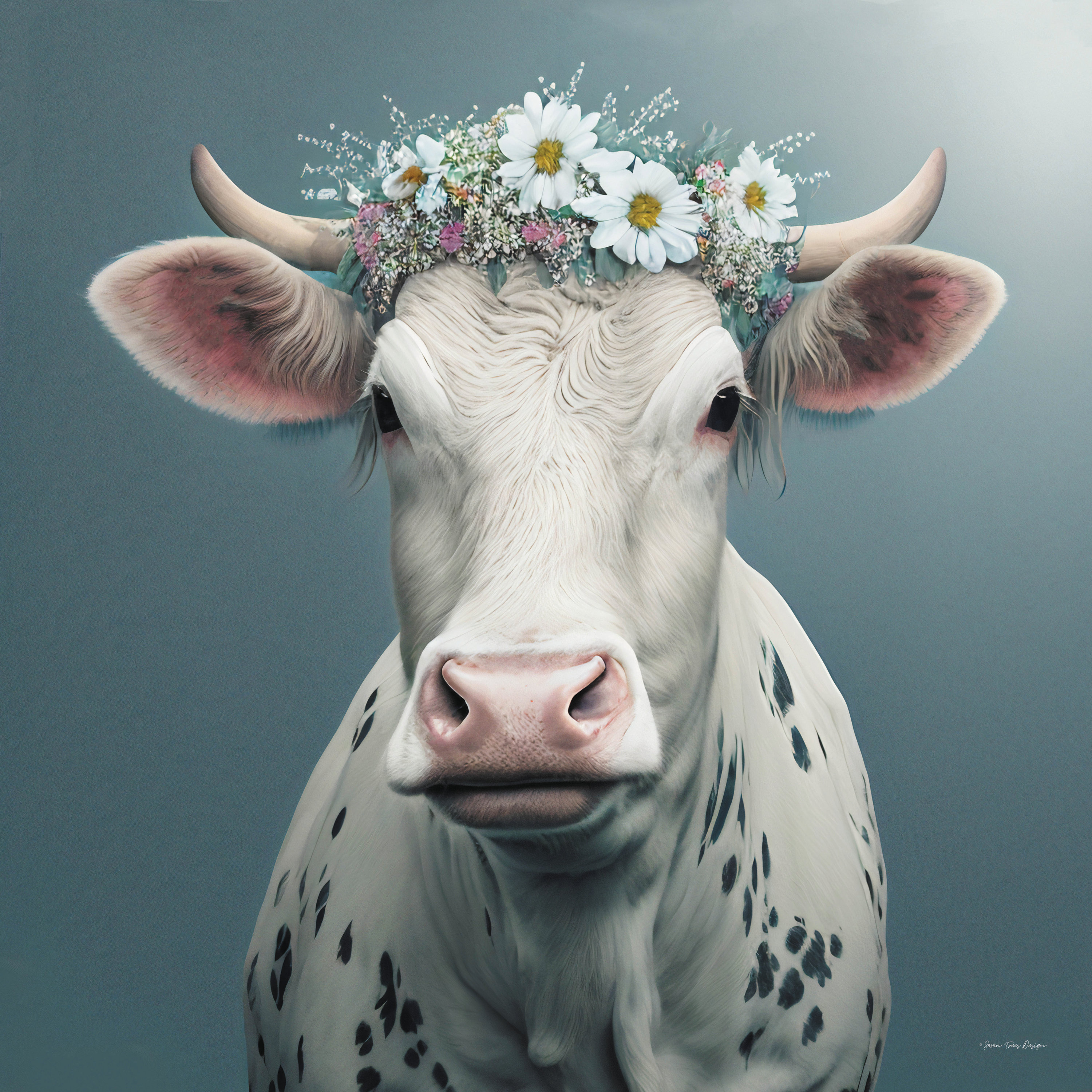 Trinx Bovine Beauty On Canvas by Seven Trees Designs Print | Wayfair